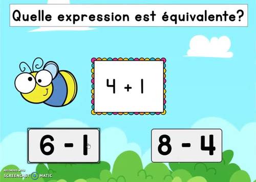 Expressions équivalentes en 1re et 2e année Boom Cards French distance ...