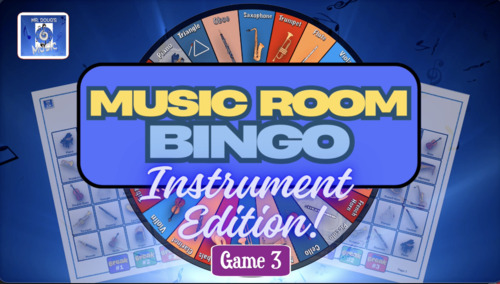 Music Room Bingo (Instrument Edition) Game #3 by Mr Doug's Music Shop