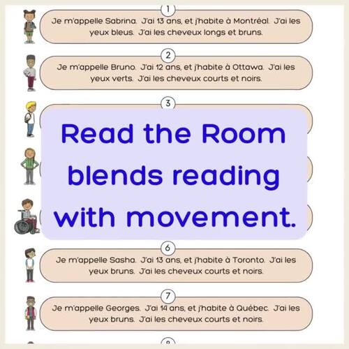 French Describing Yourself Je me présente Read the Room | Reading ...