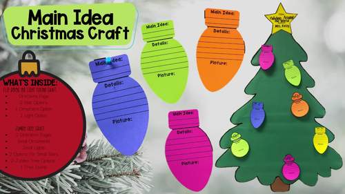 Main Idea and Details Graphic Organizers | Christmas Activities and Craft