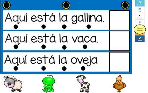 BOOM Cards Read and comprehend in Spanish-Lee y comprende oraciones ...