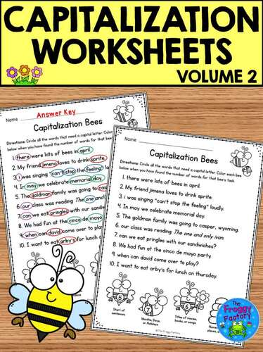 Capitalization Worksheets | Capitalization Practice Volume 2 | TPT