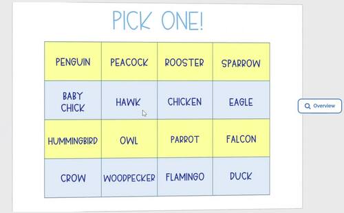 Bird Themed Gross Motor Movement Game | Boom Cards Deck by A Pedi PT