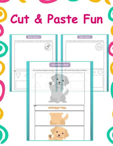 Cut and Paste Worksheets – Fine Motor and Scissor Skills Practice by MoToT
