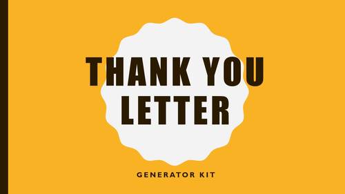 Thank You Letter Generator Kit by Apple of My Eye | TPT