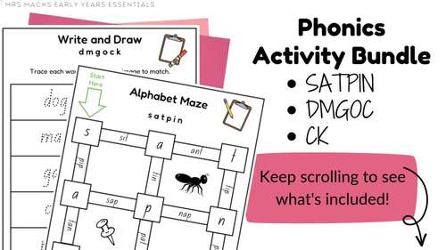 SATPIN, DMGOCK, CK - Phonics Activity Bundle - Australian Curriculum