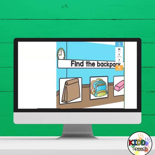 Preschool Speech Therapy School Vocabulary BOOM Cards by Kidd Speech