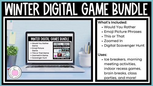 Winter December / January Virtual Games BUNDLE - Fun Digital Activities