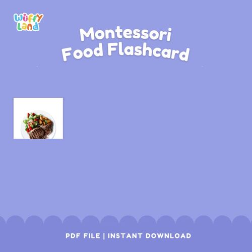90 Montessori Food Flash Cards - Real Image, Nomenclature Flashcards ...