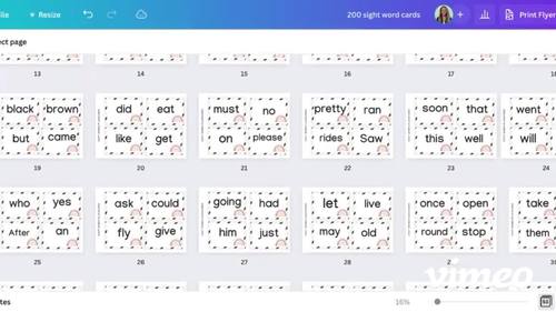 200 Printable High Frequency Words Flashcard | K-2nd Grade Sight Words
