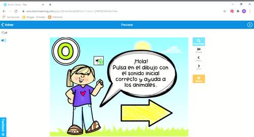 BOOM CARDS: VOCAL O | Sonidos iniciales | Vowels in Spanish | Distance ...