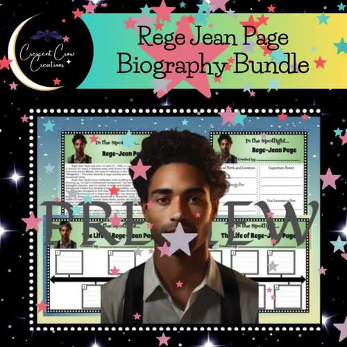 Black History Figure Rege Jean Page Biography Bundle Research Project