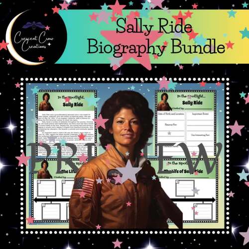 Women's History Sally Ride Biography Bundle Research Project | TPT