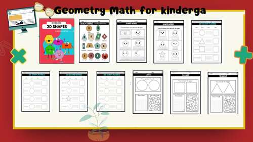 Kindergarten 2D Geometric Shapes Worksheets and Activities by Banyan Tree