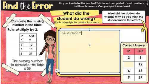 Find the Error: 3rd Grade Math Error Analysis Tasks (Print & Digital)