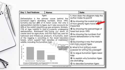 STAAR NonFiction Passages with Text Features Quiz Bell Ringer Warm Up ...