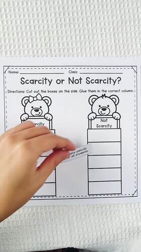 Scarcity Cut and Paste Sorting Activity Worksheets – Fun & Engaging ...