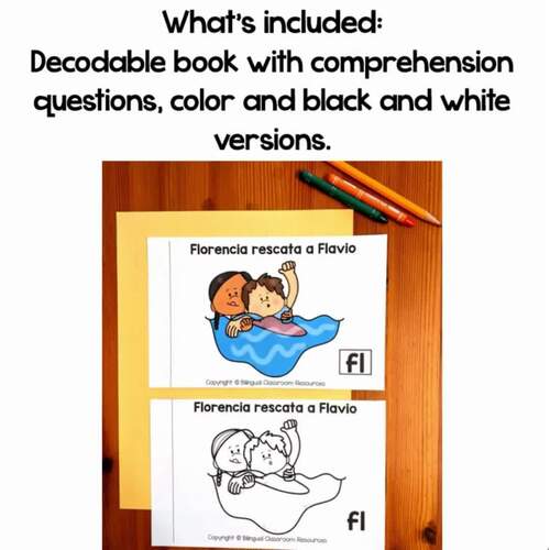 Sílabas trabadas fl | Librito | Hojas de trabajo| Decodable Reader in ...