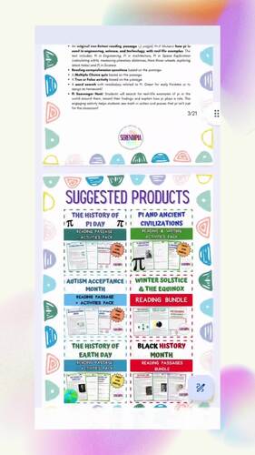 Pi Day Real-World Math Applications Reading Comprehension Activity ...