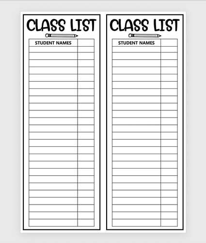 EDITABLE Class Lists | Class Rosters by Guide Inspire Grow | TPT