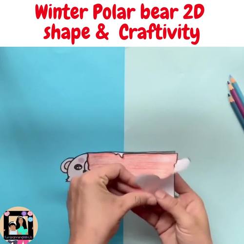 Winter Polar Bear 2D Shapes Craftivity | January 2D shape Craft Activity