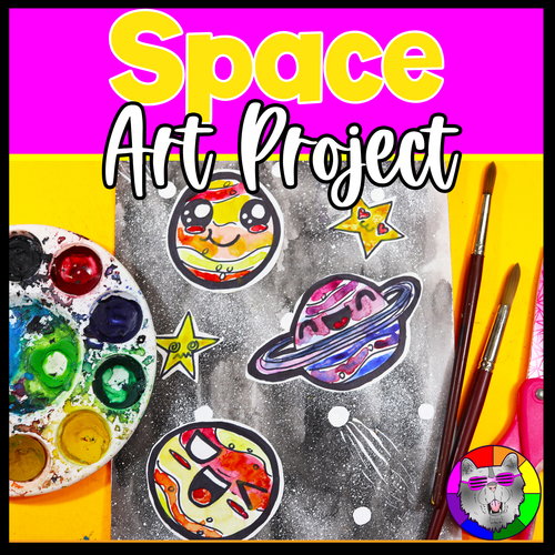 Outer Space Art Lesson Planet Art Project Watercolor Art Lesson Space Art