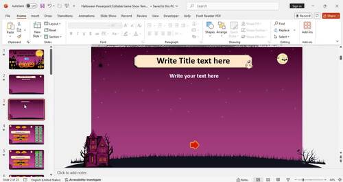 Halloween Powerpoint Editable Game Show Template by ABCD Teacher Tour