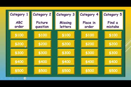 ELA, Phonics, Jeopardy Game, Vowels, Bossy E, UFLI aligned, 54-62