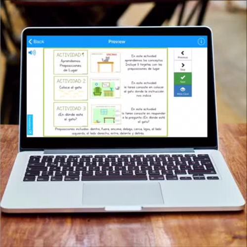 Boom Cards Posters Worksheets Prepositions Spanish Preposiciones de lugar