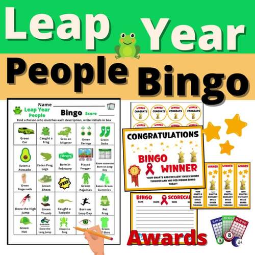Leap Year People Bingo Group Activity Holiday Resource No Prep by ...
