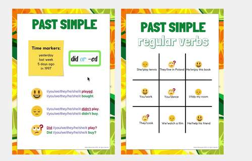 Present Simple, Present Continuous, Past Simple TIC TAC TOE games BUNDLE
