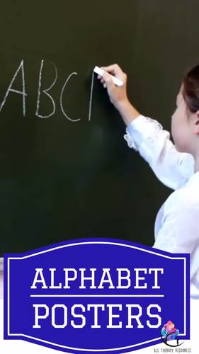 Classroom Alphabet Posters Decor SET - Nautical Theme Bulletin Board