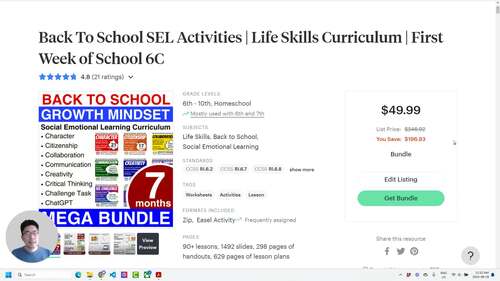 SEL Bundle: Life Skills Curriculum, Advisory Activities, Middle/High School