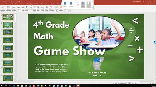 4th Grade Math Game Show for NWEA MAP and Common Core by MyPaths