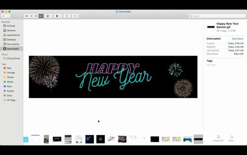 Happy New Year ANIMATED Virtual BANNER for GOOGLE CLASSROOM or CANVAS