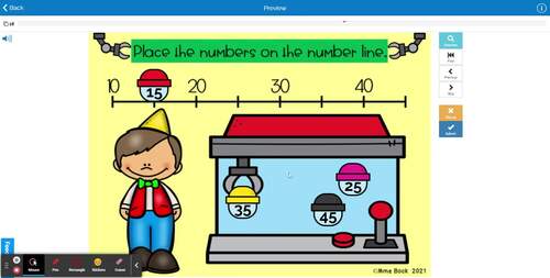 BOOM™ Cards: Number Lines 1-50 (by 5s) by GroovyGarden | TPT