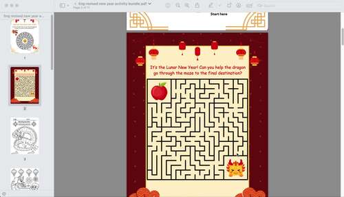 Chinese Lunar New Year/Asian Culture Activity Bundle | TPT