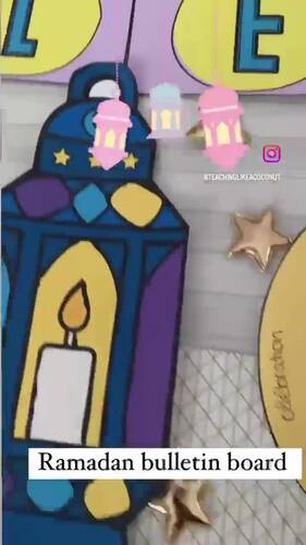 French Ramadan and Eid : Bulletin Board , Writing Flip book and Vocabulary