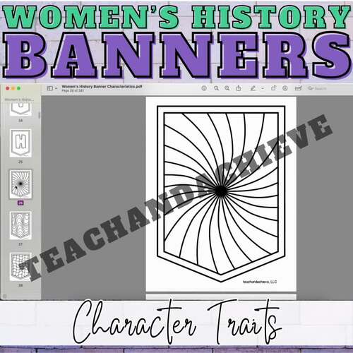 Women's History Month Banners Craft Writing Project, Women in STEM Traits