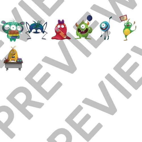 Monster Clip Art Bundle | 300 DPI • PNG • Color + B/W + Line Art