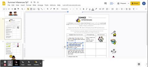 End of Year Summer Inferences-Digital and Print by The Tote Bag Teacher