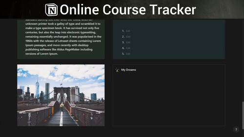 Online Course Tracker - Notion Template by All Arts Studios | TPT