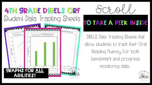 DIBELS ORF Student Data Tracking Sheets: 4th Grade Printable | TPT