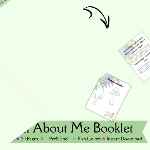 All About Me Kids Booklet – Calm Fun Colors, Instant Download (8.5x11 ...