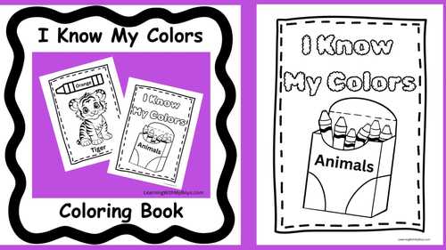 "I Know My Colors" Animal Coloring Book Jumbo for Toddler and Preschool ...