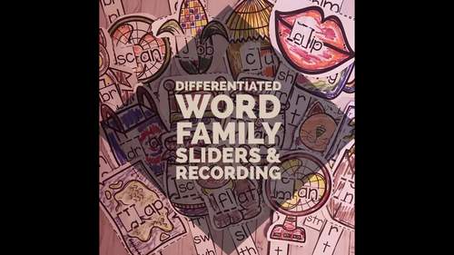 Differentiated Word Family Sliders & Recording Sheets for Kindergarten ...