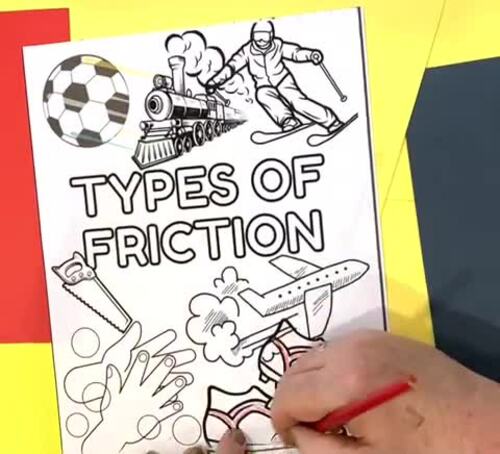 TYPES OF FRICTION COLORING SHEETS PAGES-Discussion Starters by Science ...