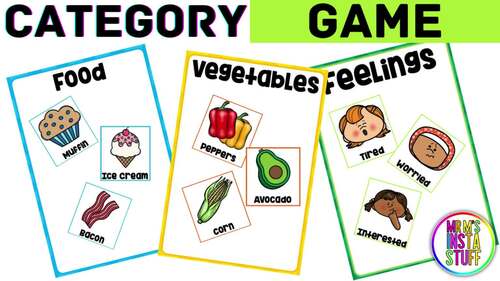 Category Sorting Activities - Sorting Objects into Categories Game