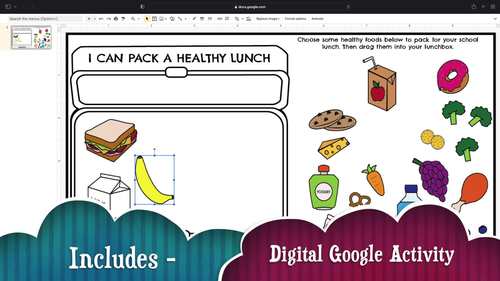 Back To School Social & Emotional Learning SEL | I Can Pack A Healthy Lunch