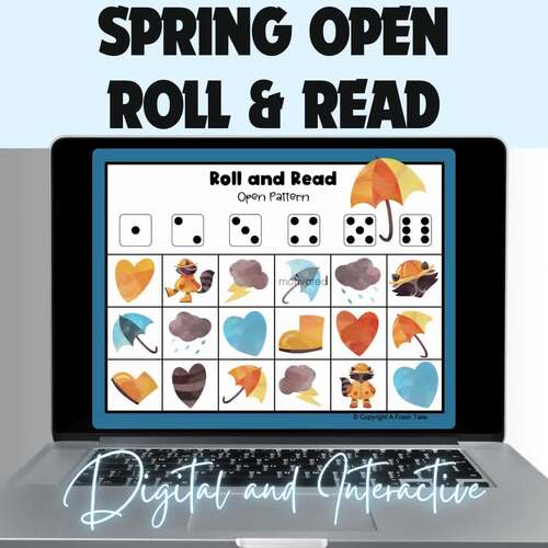 Spring Roll & Read Multisyllabic Open Words & Sentences Digital + Printable